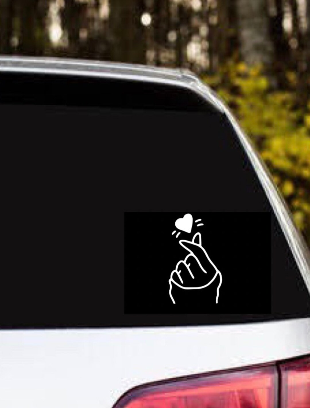 Finger Heart Car Decal - Etsy