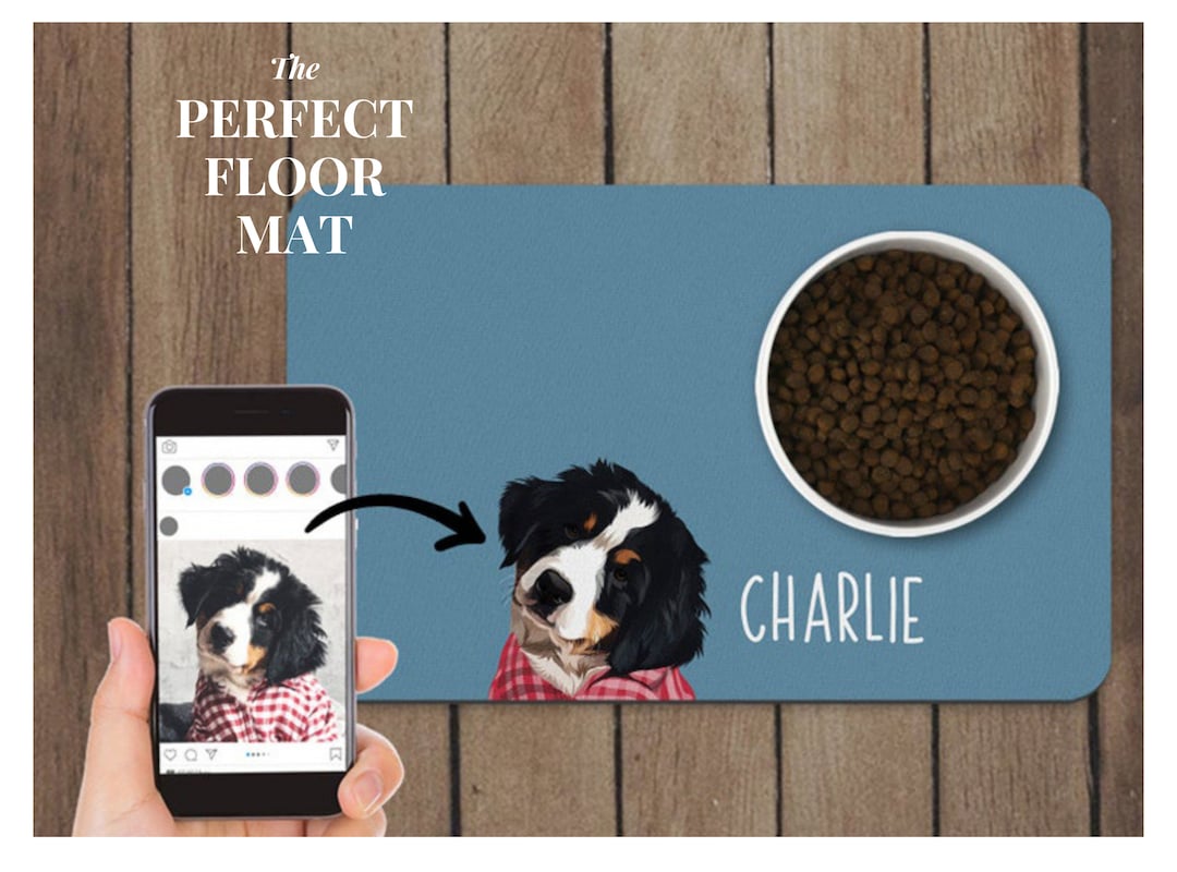 Personalized Dog Mats Using Pet Photo Personalized Simple Name Custom ...