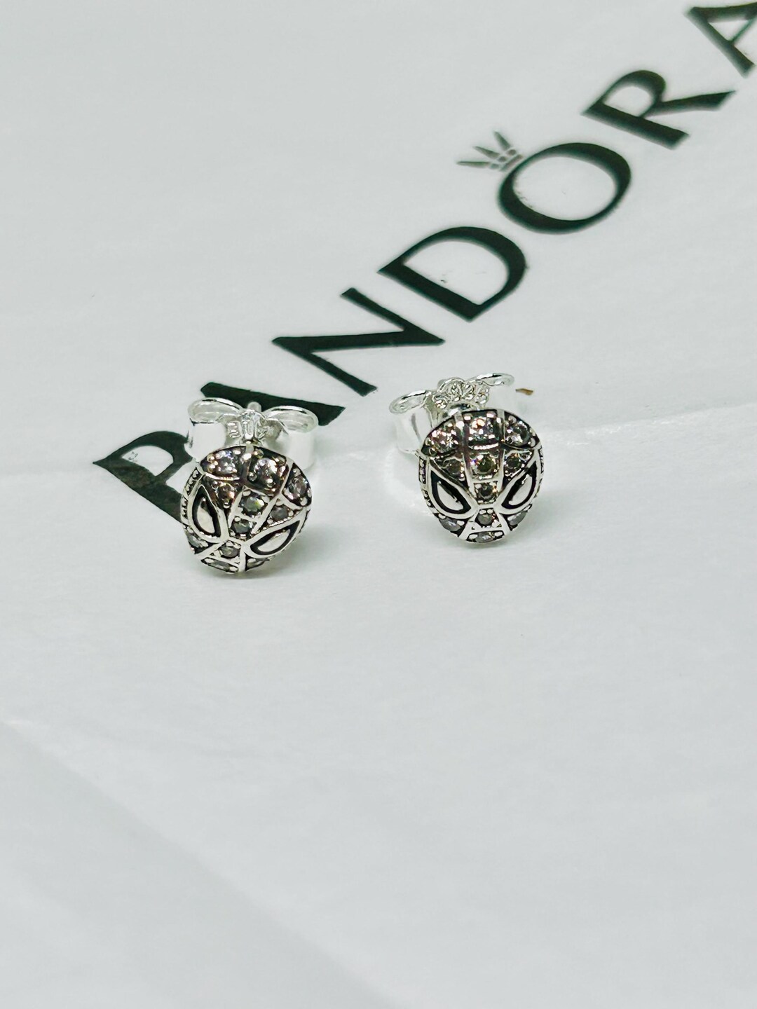 Pandora Marvel Spider-man Mask Pave Stud Earrings - Etsy