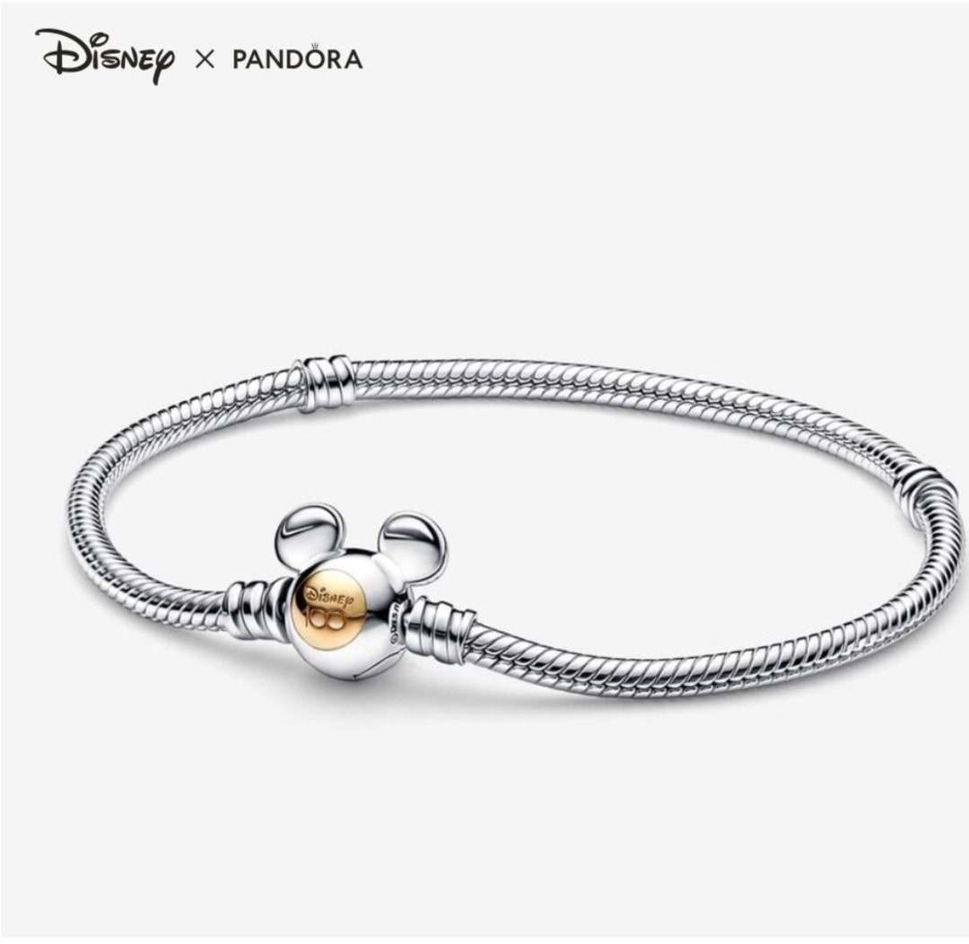 Pandora Disney Mickey Mouse 100th Anniversary Clasp Snake Chain ...