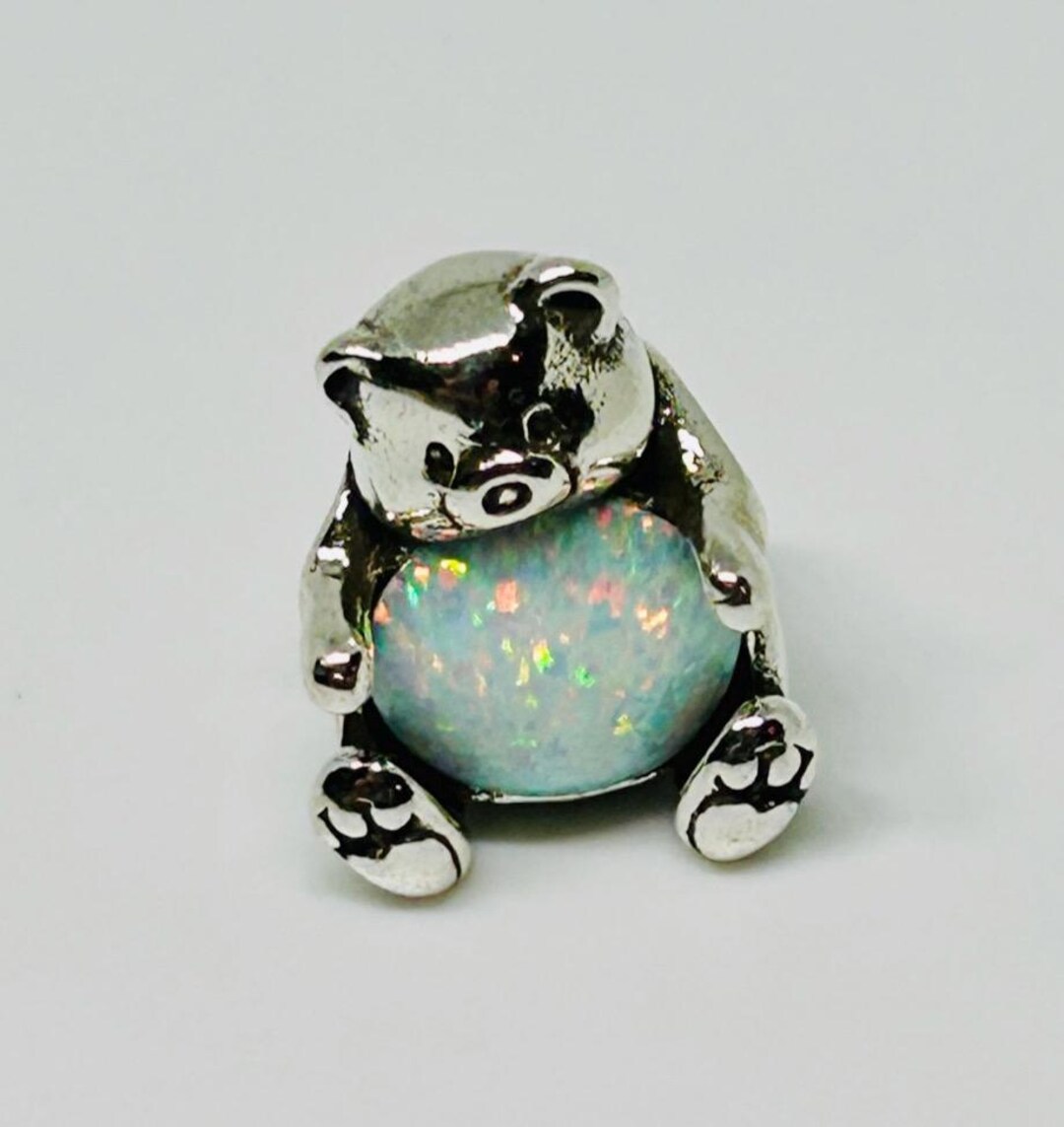 Pandora POLAR BEAR CHARM With Opal - Etsy