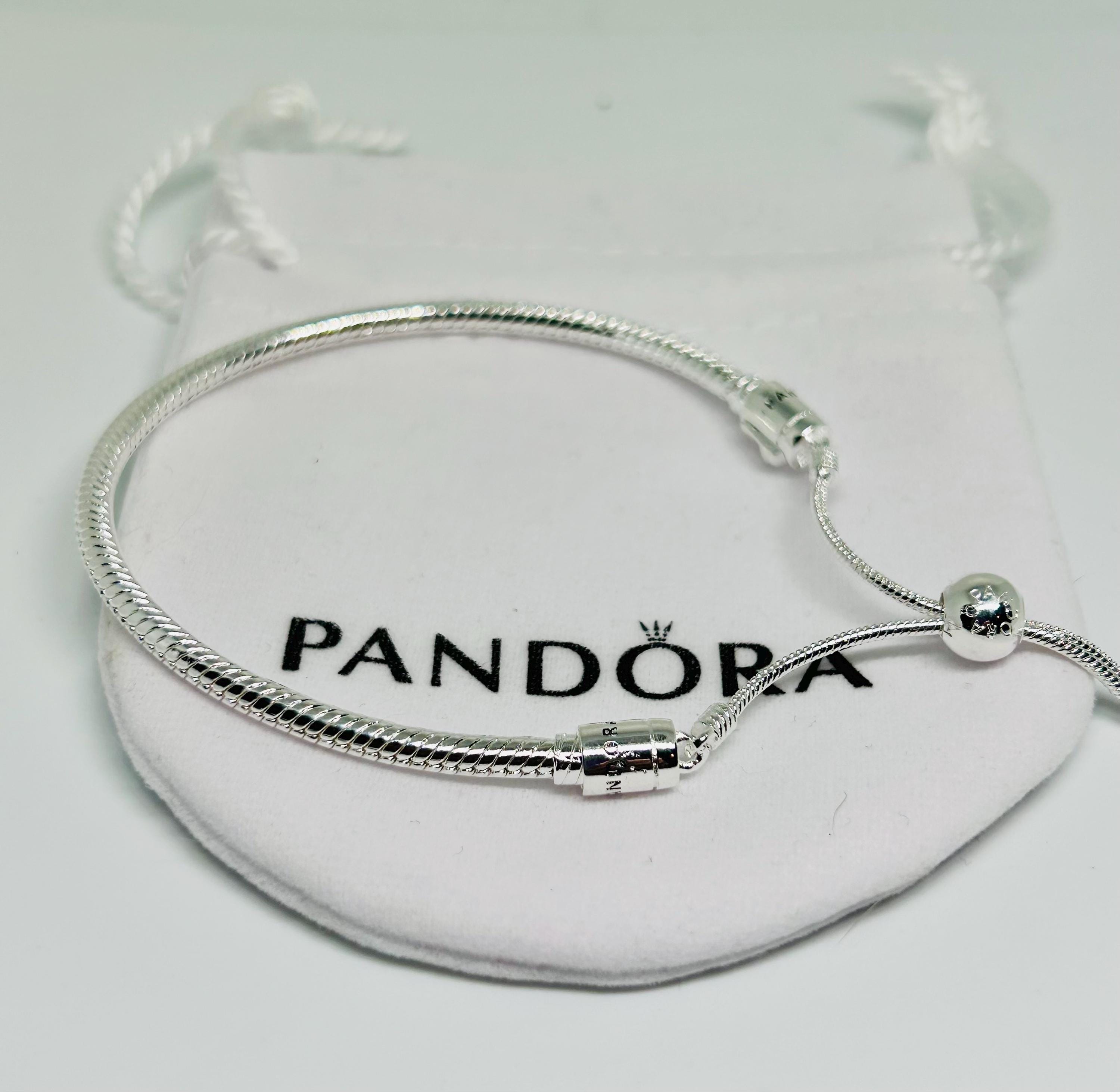Pandora Moments Snake Chain Slider Bracelet - Etsy