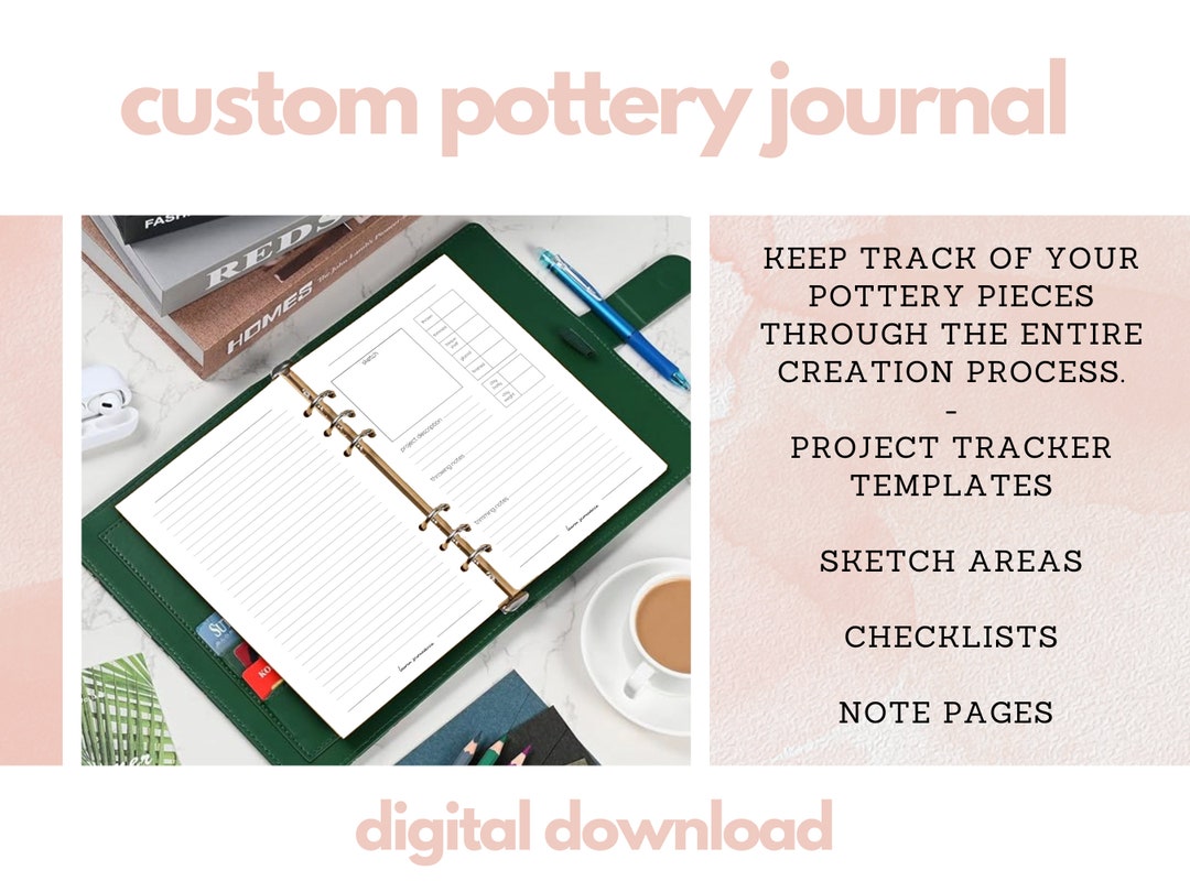 Custom Pottery Journal | Ceramics Project Tracker | DIGITAL DOWNLOAD - Etsy