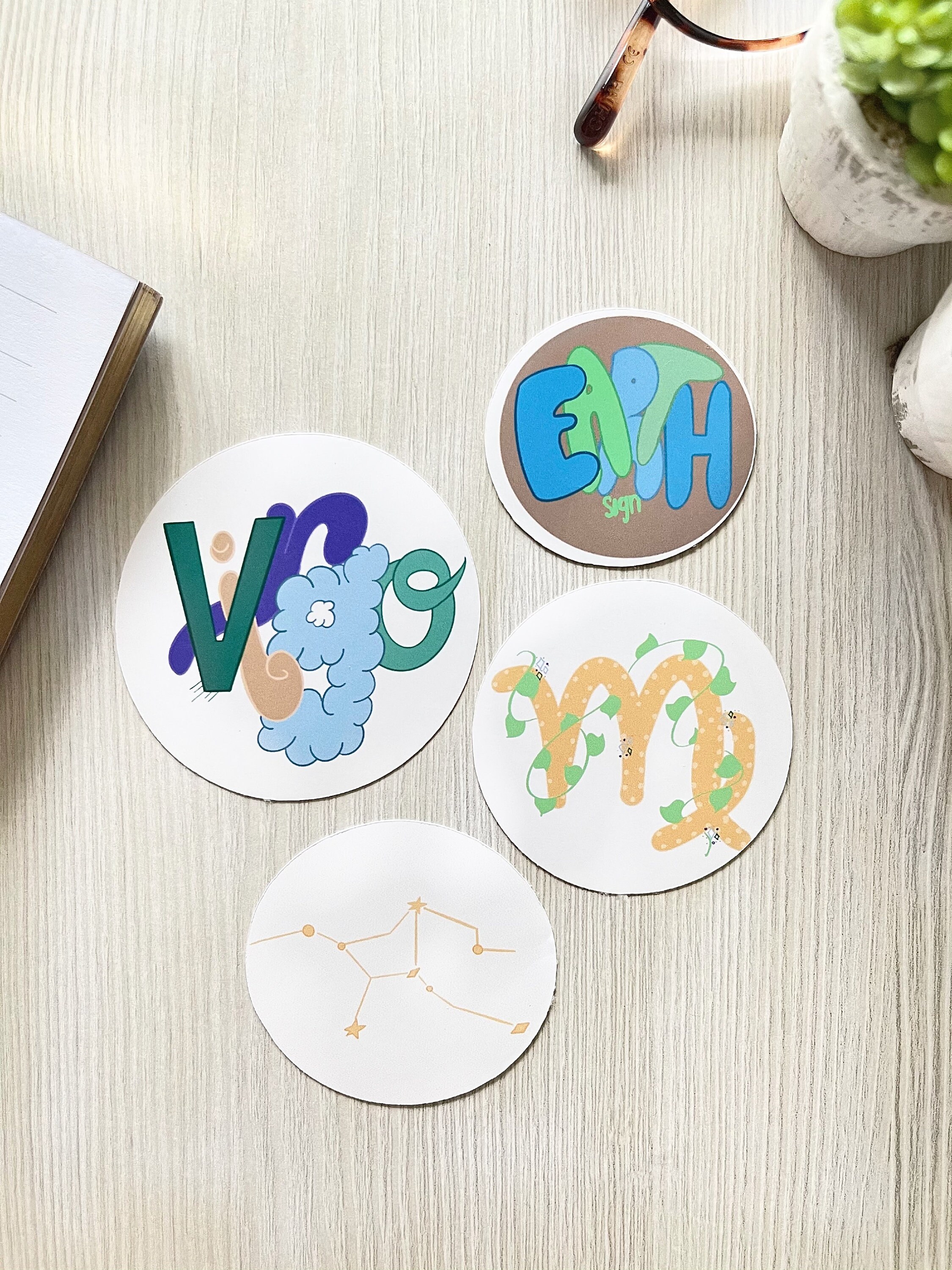 Zodiac Sign Sticker Pack Zodiac Stickers | Etsy