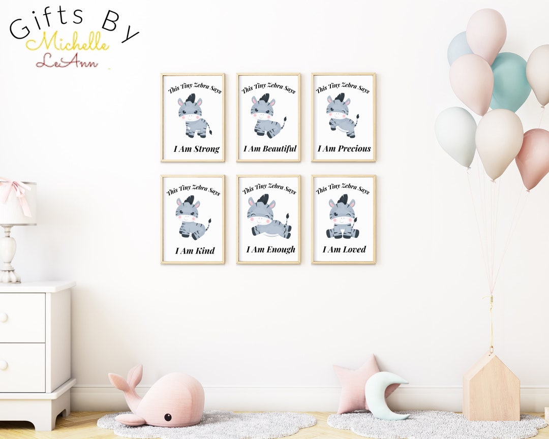 Kids Wall Art, Children's Wall Art, Nursery Set of 6 Prints ...
