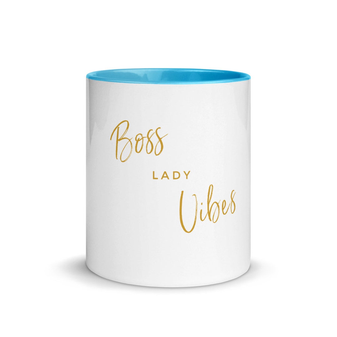 Boss Lady Vibes Mug With Color Inside Entrepreneur Women - Etsy