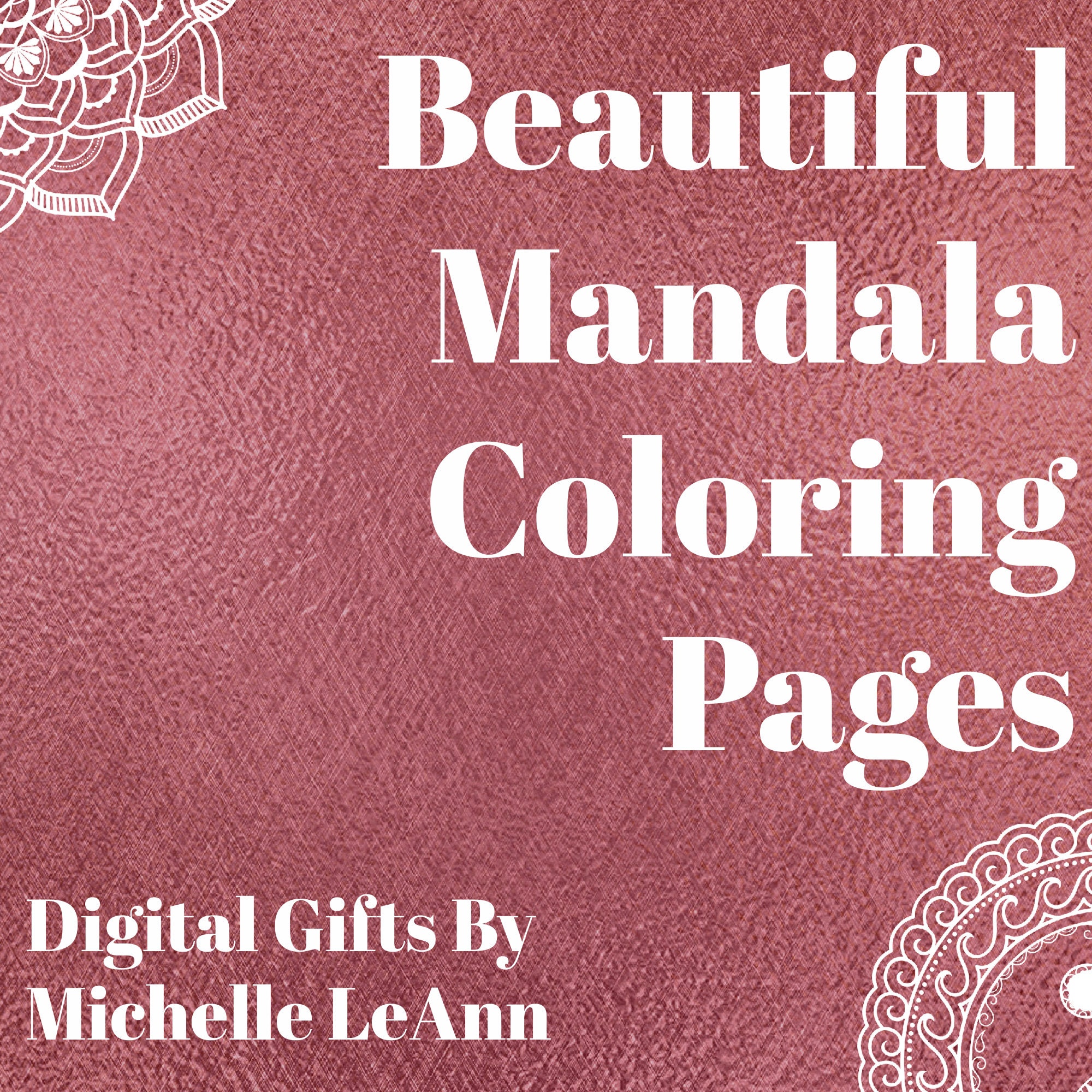 Mandala Printable - Adult Color Pages - Floral Coloring Book Vol 1 DIY ...