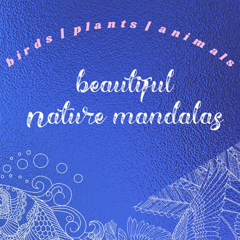 Adult Coloring Pages Nature Mandala Easy Printables Digital - Etsy