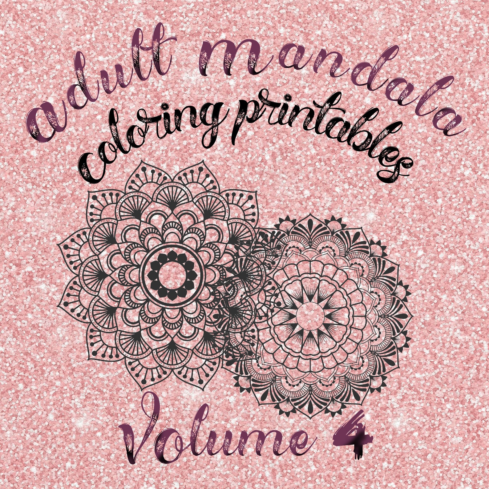 Mandala Printable Adult Color Pages Floral Coloring Book Vol 4 - Etsy