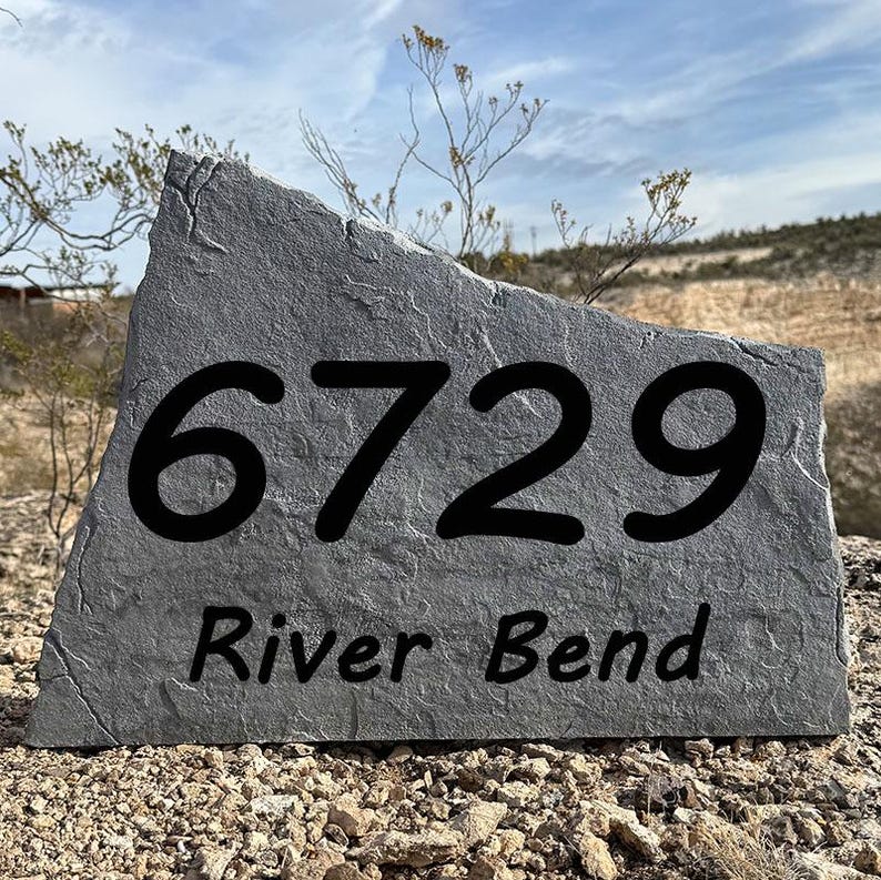 Custom Address Stone – Personalized Engraved Home Marker, House Signs ...