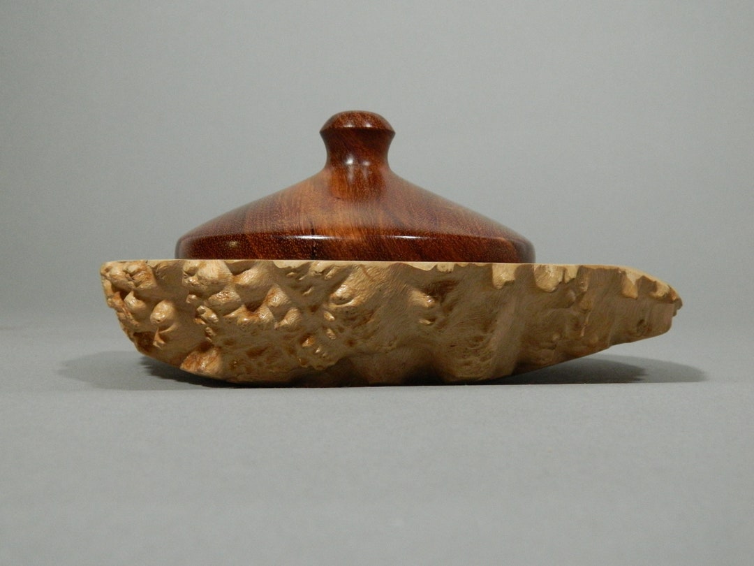 Red Mallee Burl Lidded Box: Wood Turned Treasure - Etsy