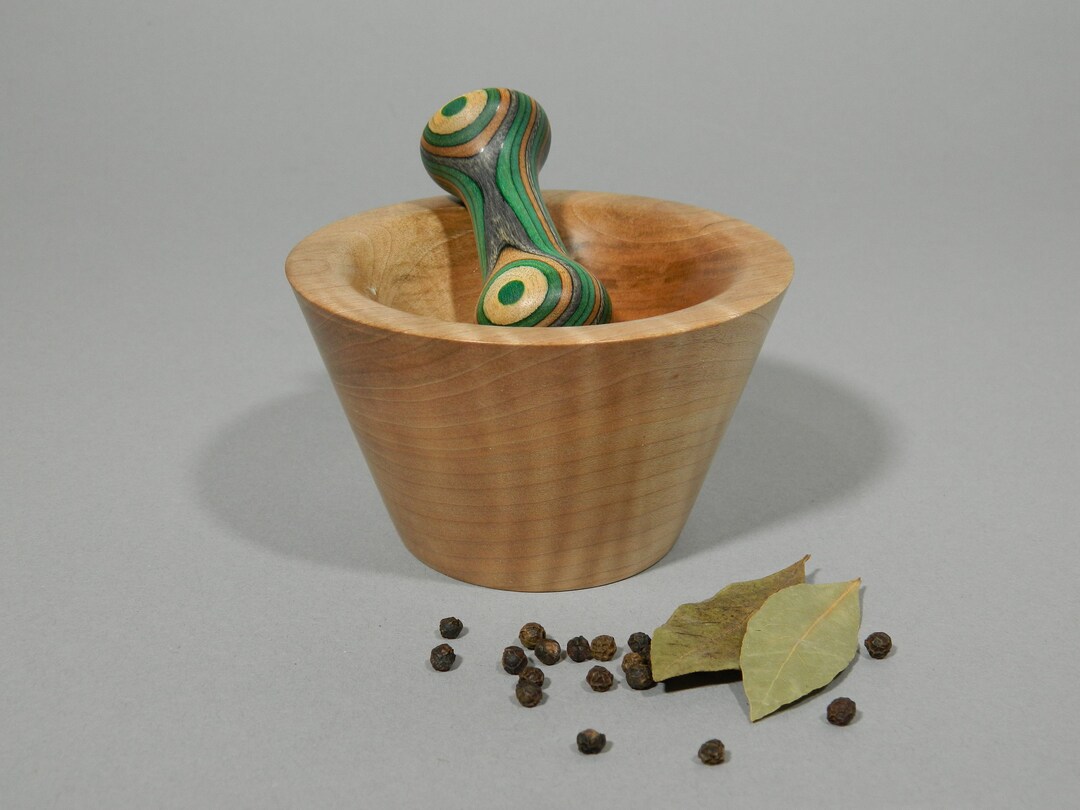 Beautiful Hand Turned Mortar and Pestle - Etsy