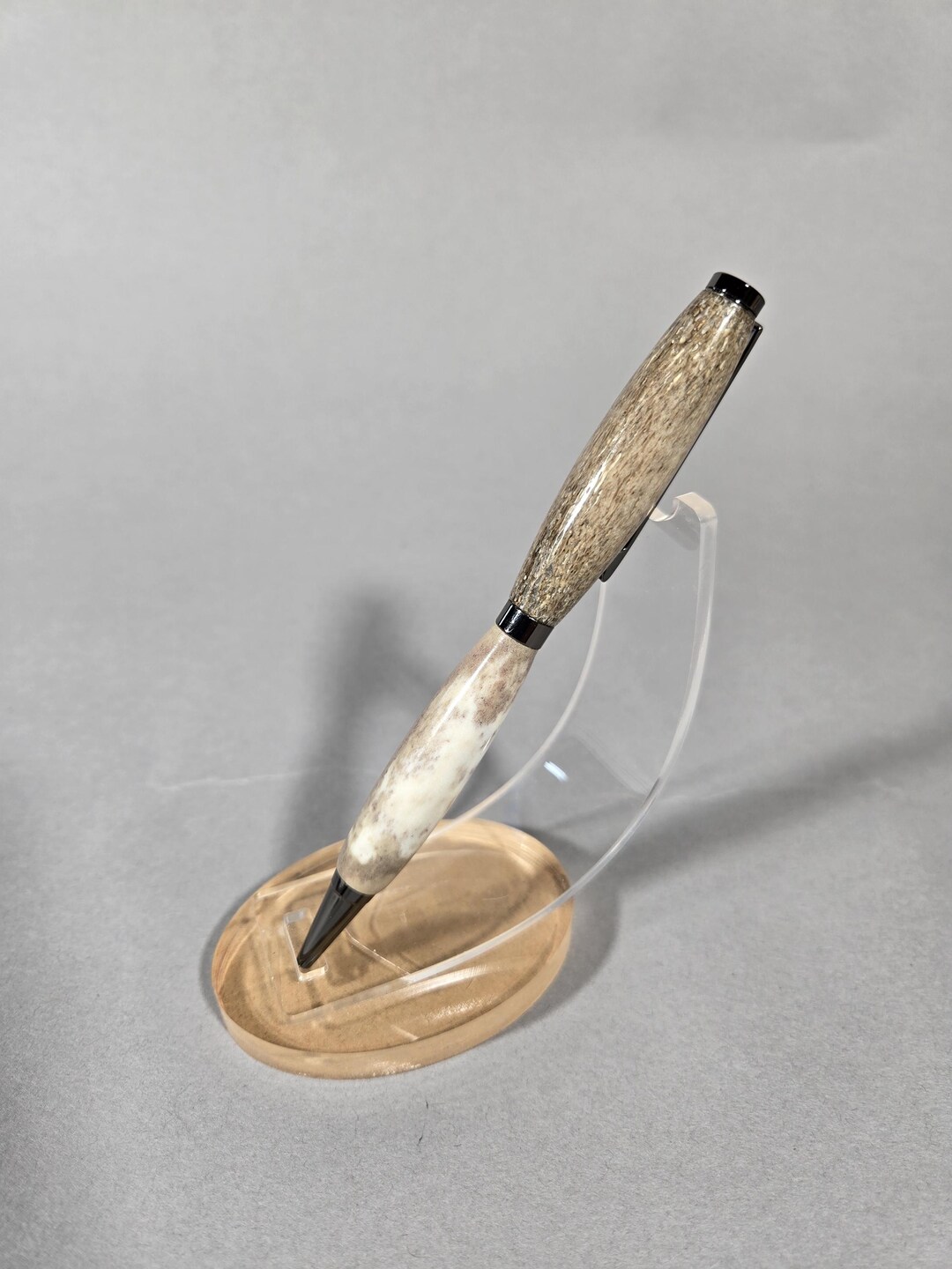 Hand Turned Elk Antler Pens With Black Accents - Etsy