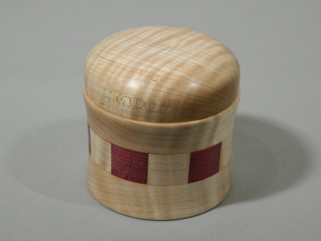 Beautiful Segmented Maple and Bloodwood Lidded Box - Etsy