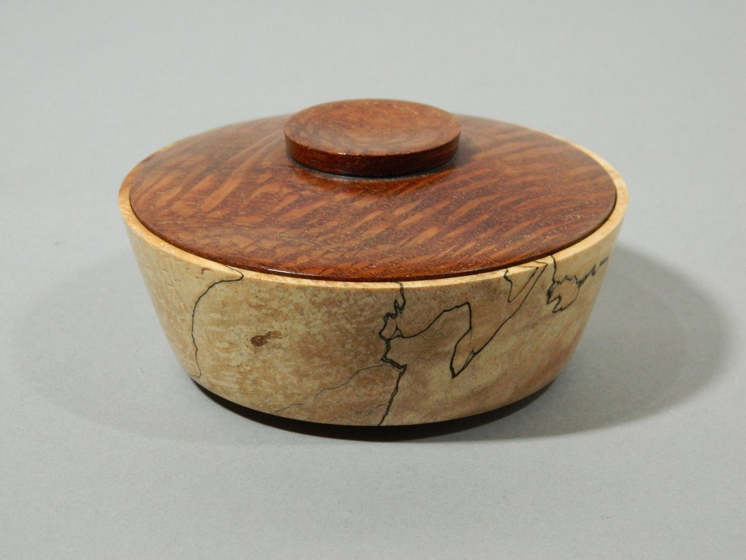 Stunning Spalted Maple and Leopardwood Lidded Box - Etsy