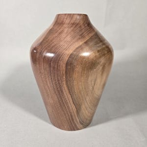 Stunning Wood Turned Walnut Vase- - Etsy