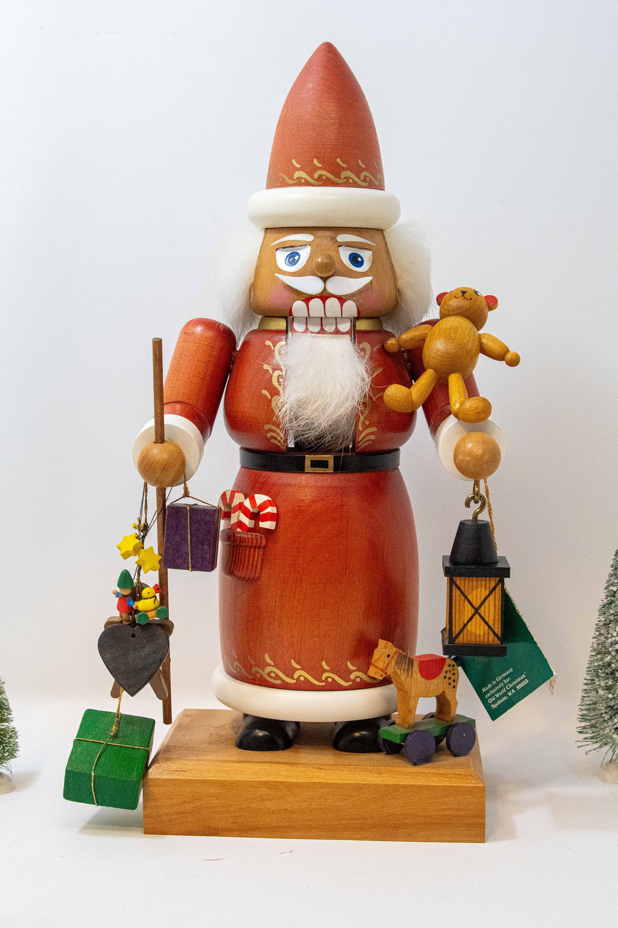 Vintage KWO E. M. Merck old World Christmas Santa With Toys Wooden ...