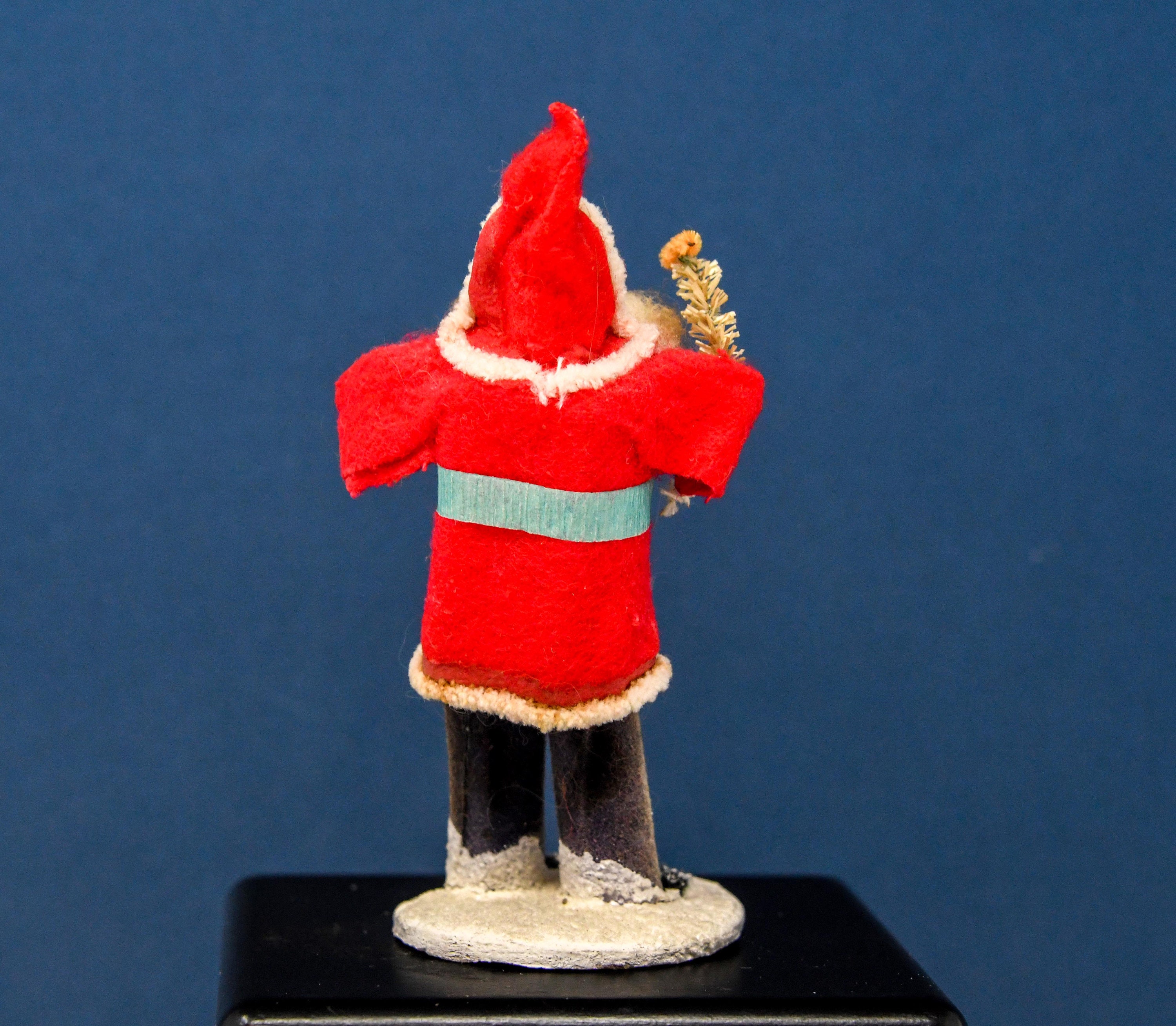 Vintage Santa Figure From 1930's 1940's With Felt Coat and Chenille ...