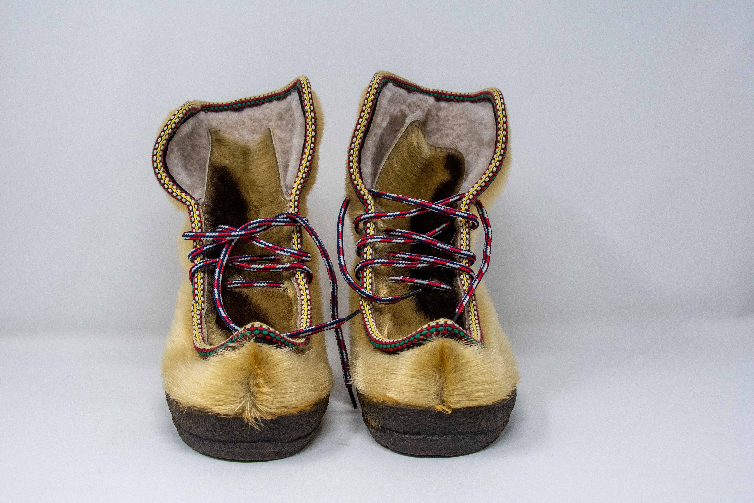 Vintage Fimbul Norway Winter Reindeer Fur Boots - EU Size 37 - Reindeer ...