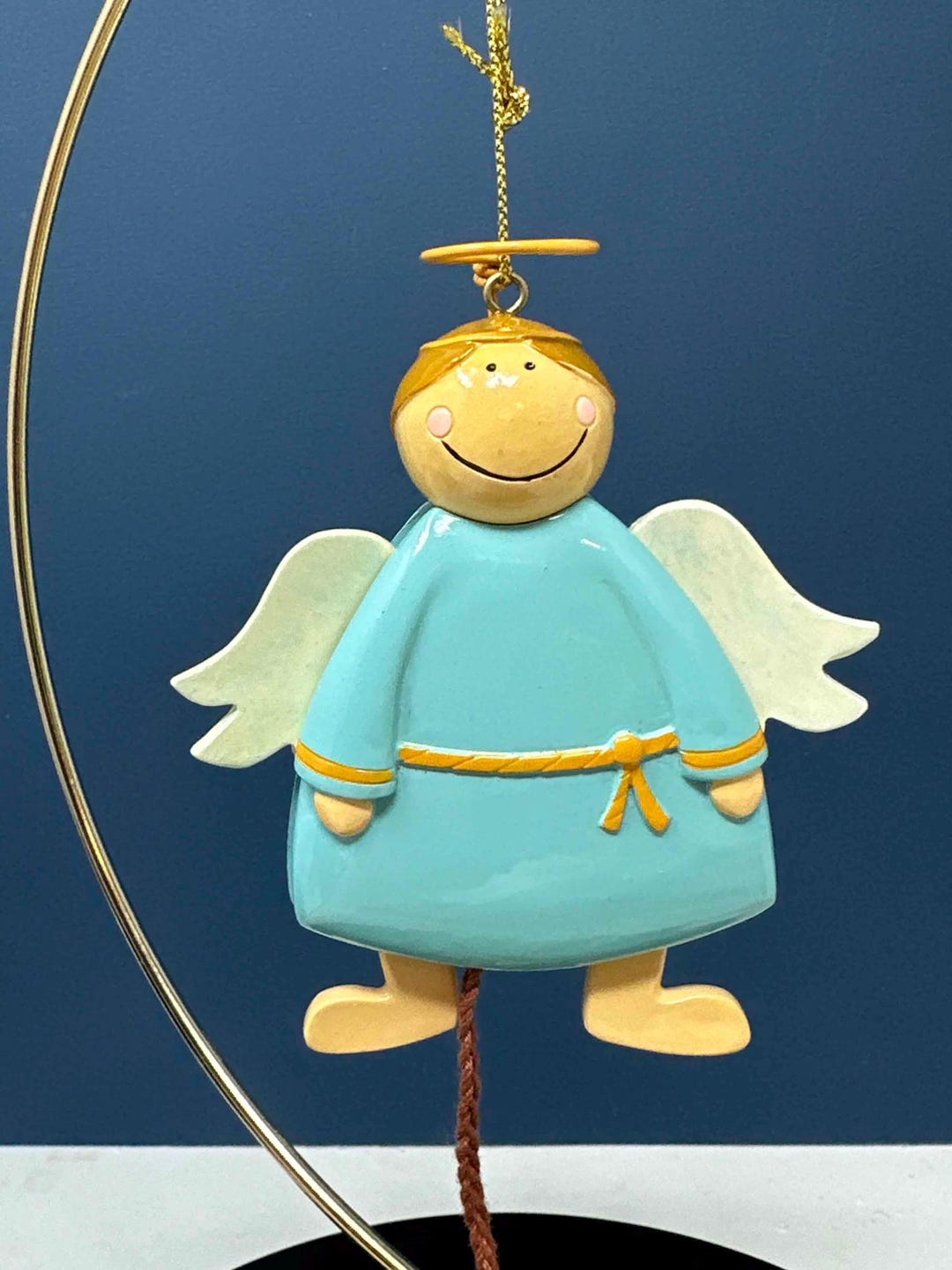 Vintage Russ Berrie Santa's Toyland Pull & Dangle Christmas Ornaments ...