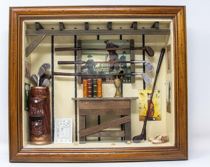 Vintage Golf Shadow Box - Diorama - Wall Decor - Great Gift for a ...