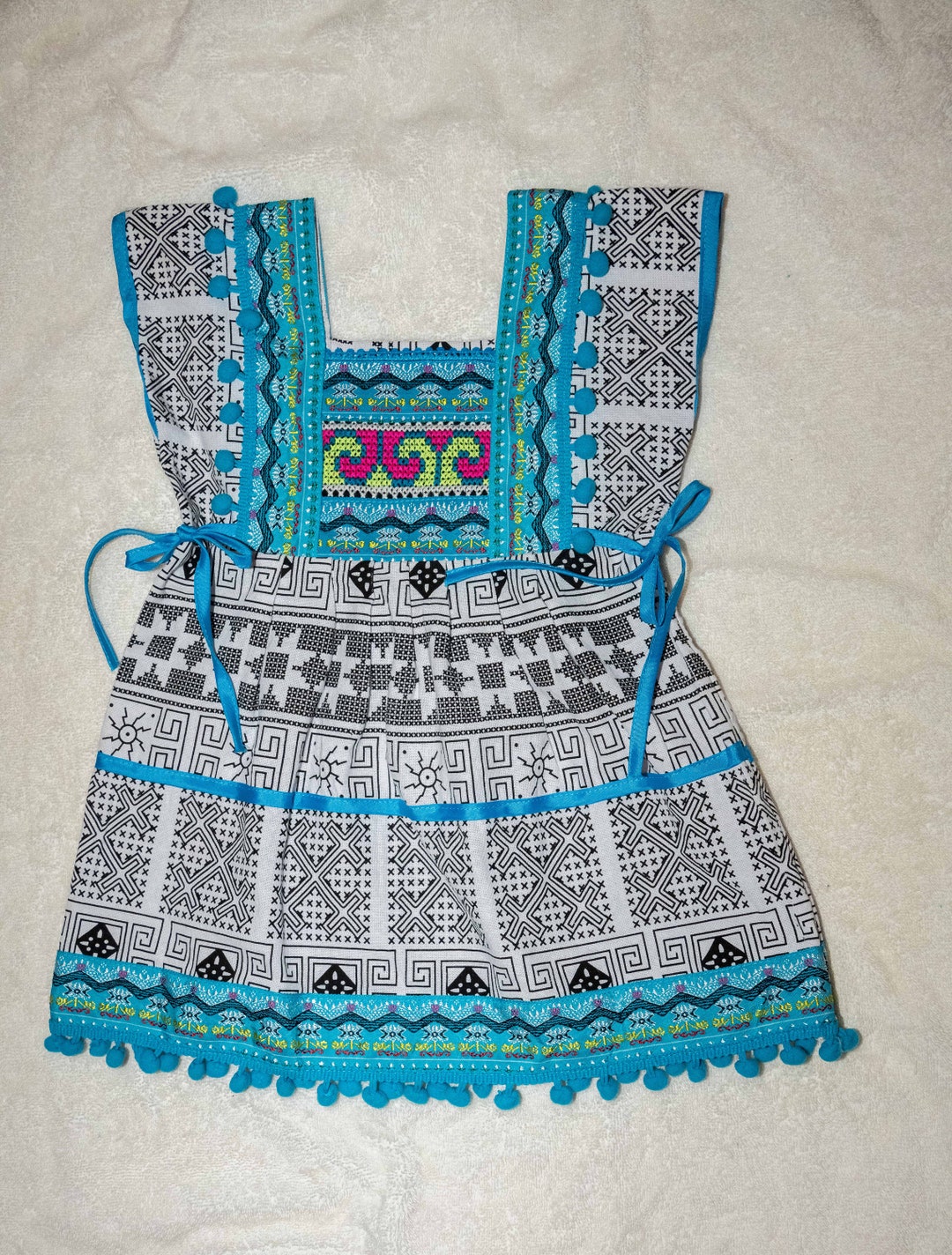 Little Girl Traditional Cambodian Phnong Dresses - Handmade - Size Two ...