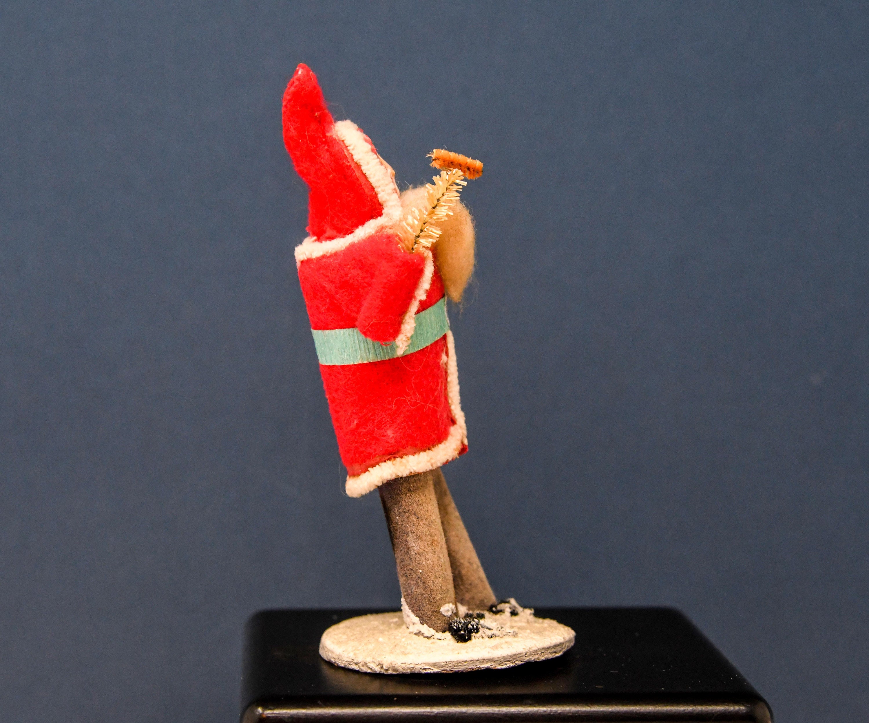 Vintage Santa Figure From 1930's 1940's With Felt Coat and Chenille ...