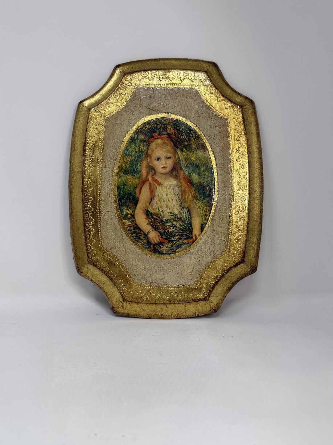 Vintage Italian Gold Gilt Wood Wall Plaque - Florence Italy Art ...