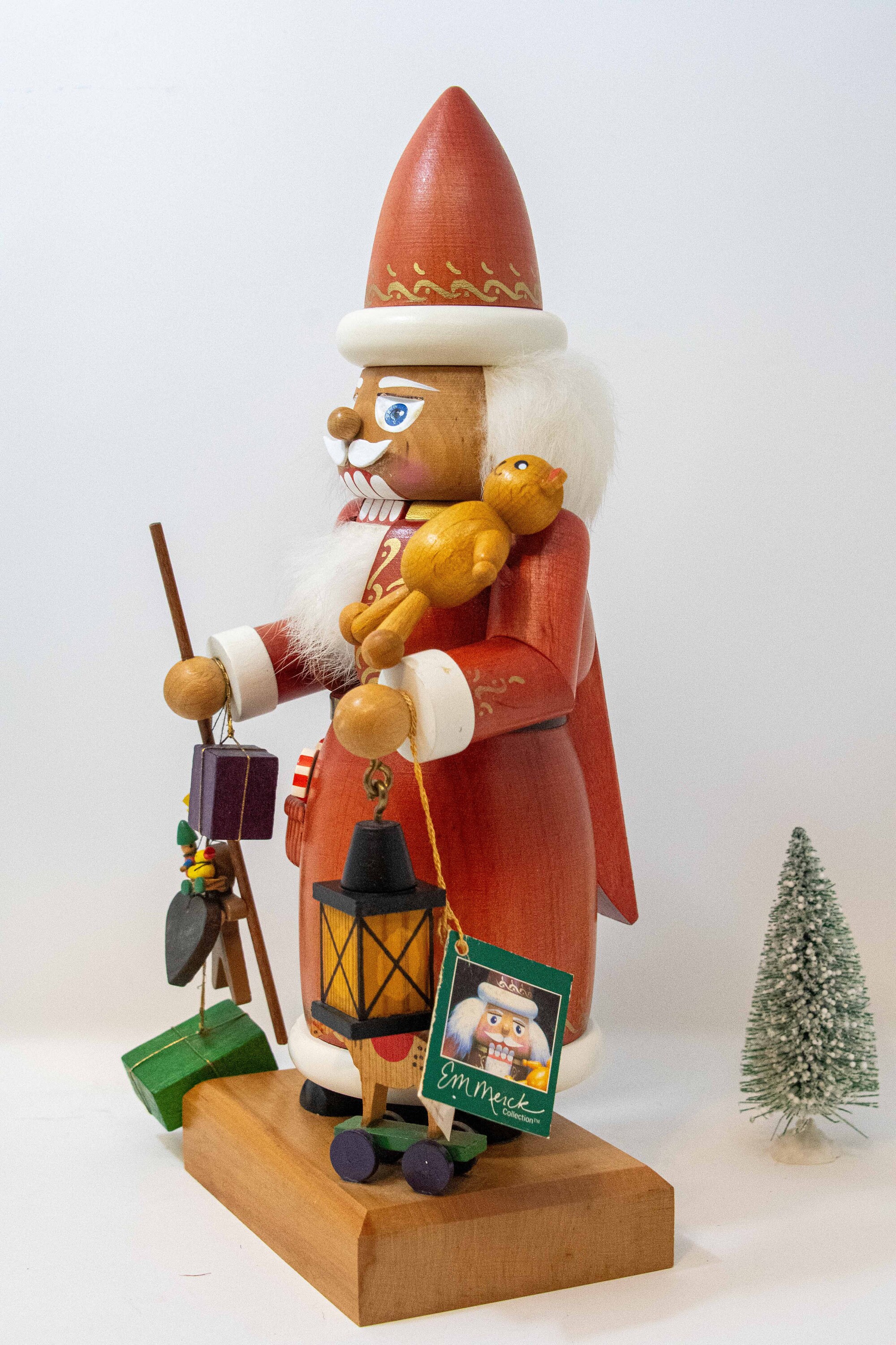 Vintage KWO E. M. Merck old World Christmas Santa With Toys Wooden ...