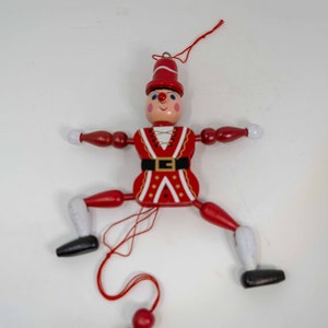Vintage Pull String Clown Puppet Wooden Ornament 1990s - Etsy