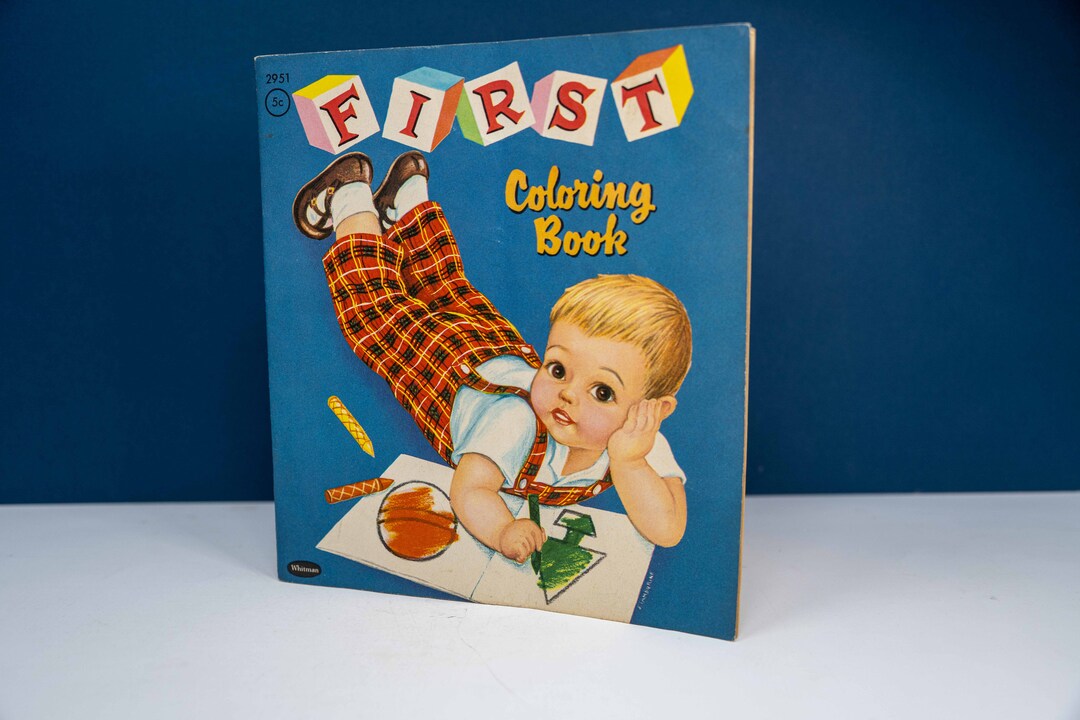 Vintage First Coloring Book - Pictures by Clarence Biers - Copyright ...