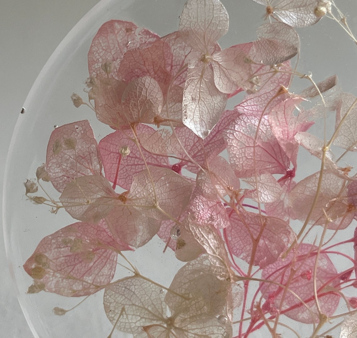 Real Dried Flower Art.exquisite Hydrangeas Resin Art.preserved Flowers ...