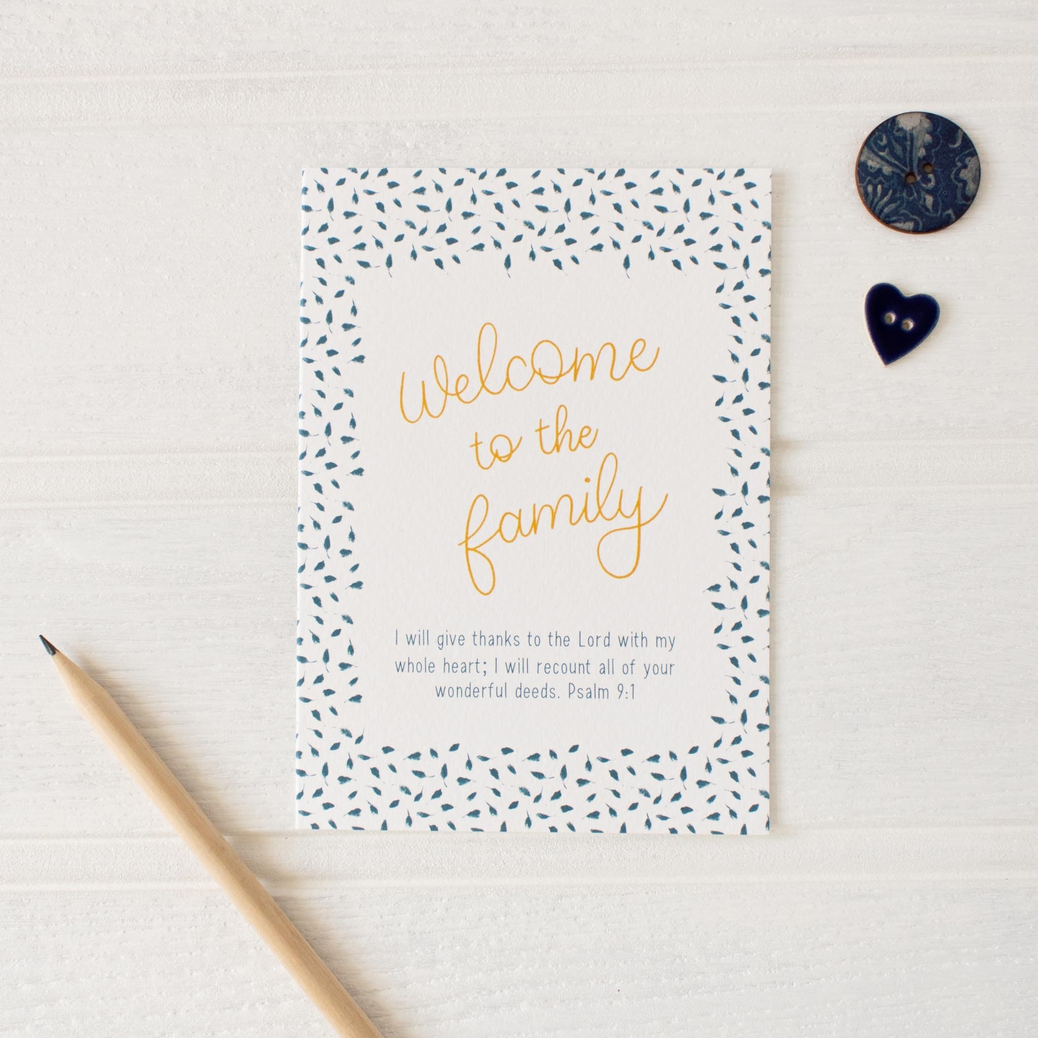 Welcome to the Family Card With Bible Verse | New Baby/child Card ...