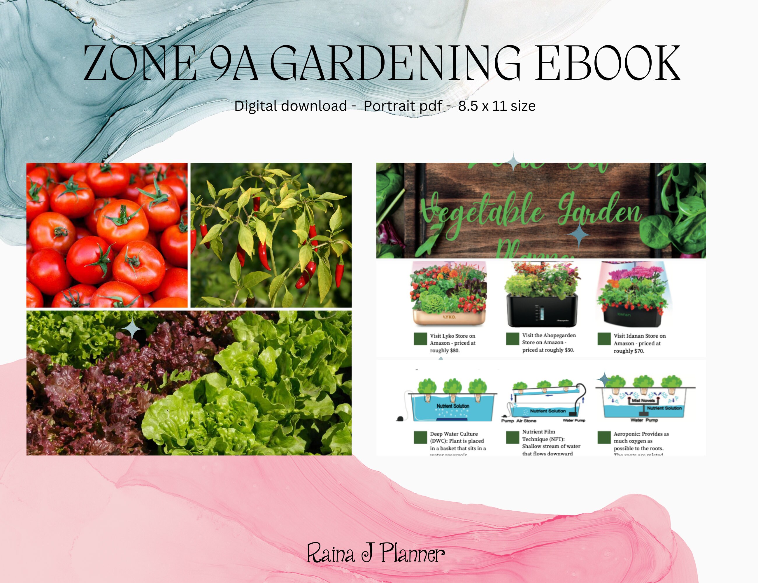 Zone 9a Gardening Planner | Workbook Digital Book - Etsy