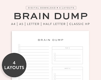 Brain Dump Notes - Etsy