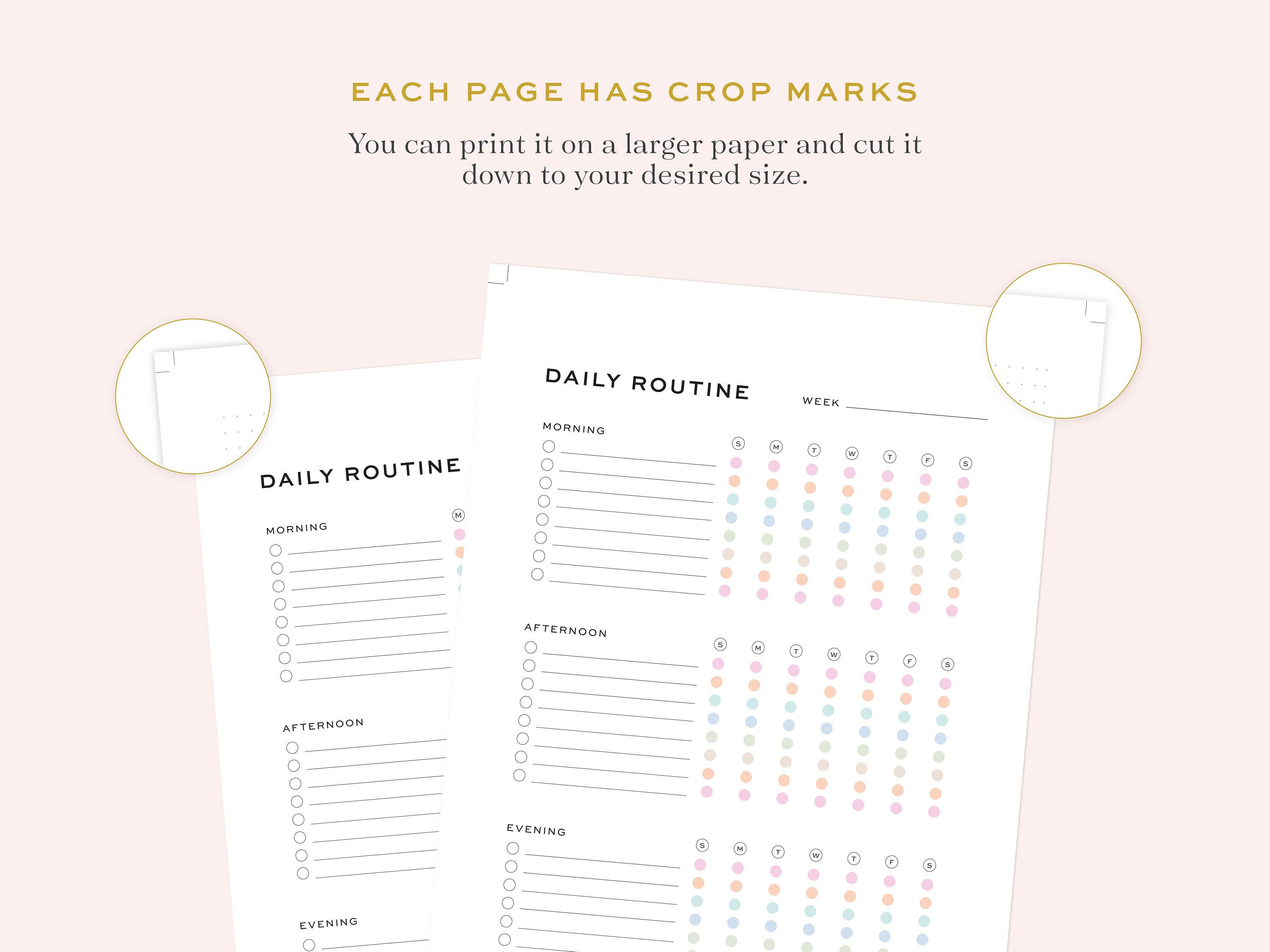 Printable Daily Routine Tracker Fillable Daily Planner - Etsy UK