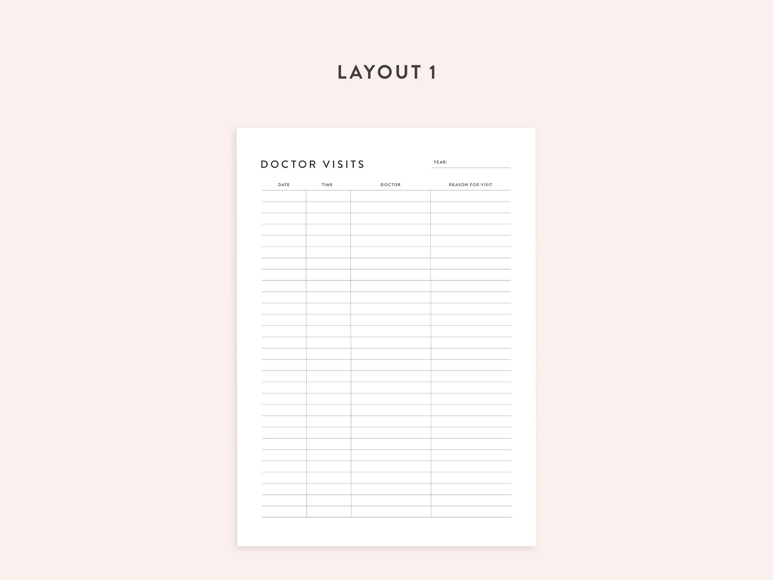 Printable Doctor Visit Notes Doctor Visit Tracker Health - Etsy