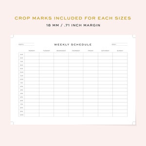 Printable Weekly Schedule Fillable 5 AM 10 PM Personal - Etsy UK