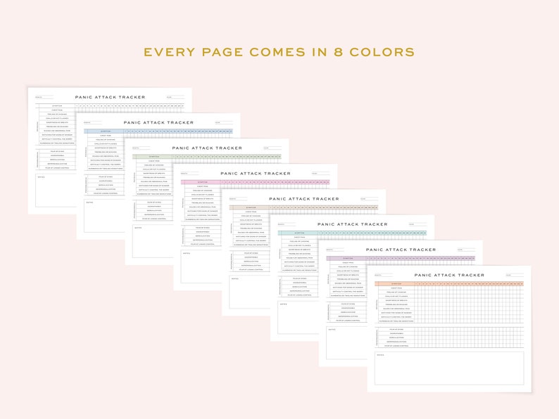 Printable Panic Attack Tracker Fillable Panic Attack - Etsy