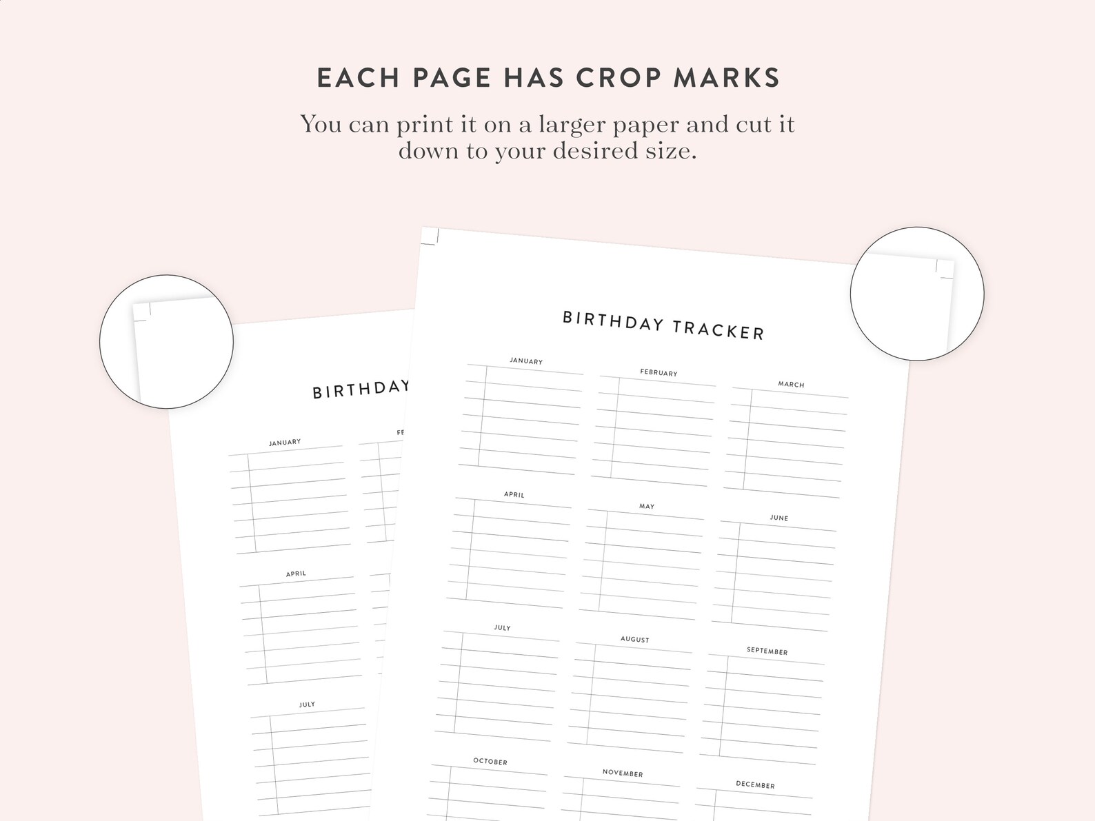 Printable Birthday Tracker, Fillable Birthday Log, Birthday List ...