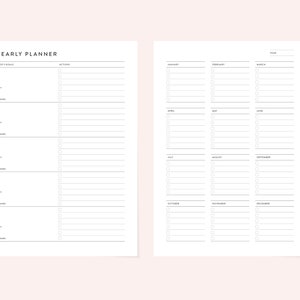 Printable Yearly Goal Planner, Fillable | Annual Goal Planner, Top 6 ...