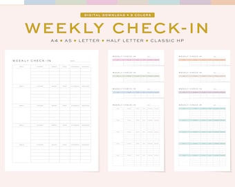 Printable Weekly Spending Tracker Fillable 5 Sizes A4 A5 | Etsy