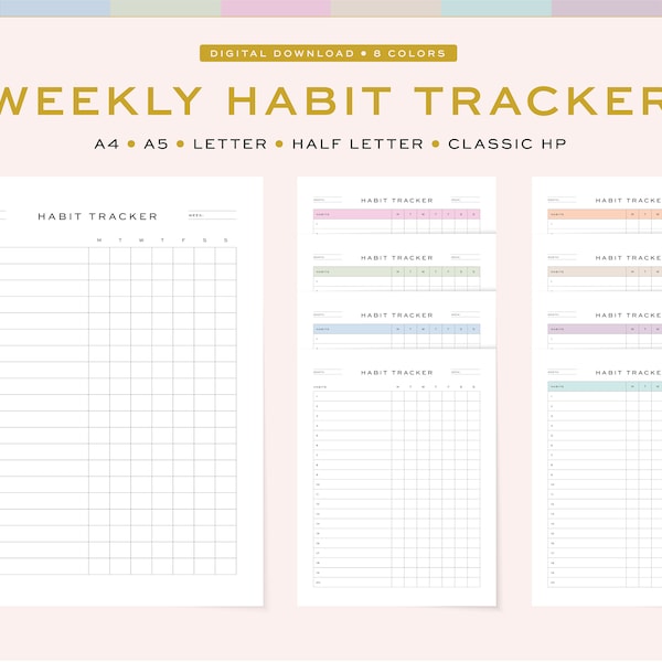 Habit Tracker - Etsy