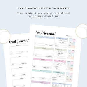 Printable Food Journal, Fillable Daily Food Diary, Daily Calorie ...