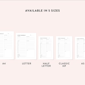 Printable Daily Study Schedule, Fillable | 6 AM - 10 PM Personal Daily ...