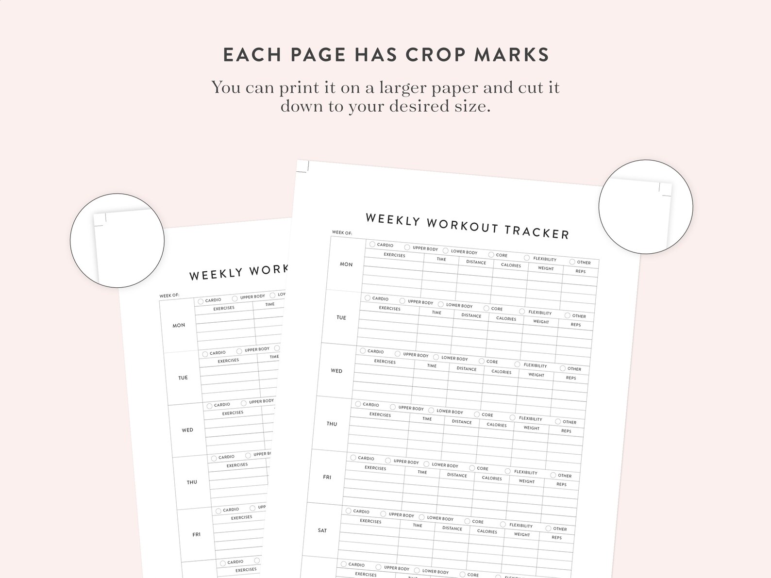 Printable Weekly Workout Tracker Fillable Workout Planner - Etsy