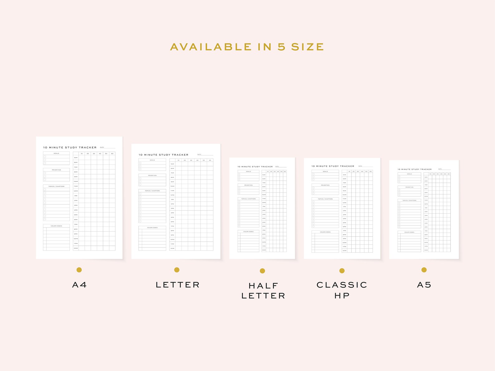 Printable 10 Minute Study Tracker Study Session Planner - Etsy