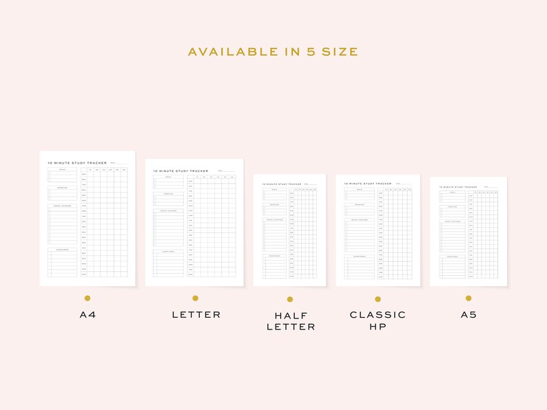 Printable 10 Minute Study Tracker Study Session Planner - Etsy