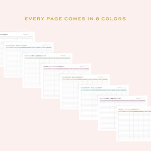 Printable Inventory Management Template, Small Business Inventory ...