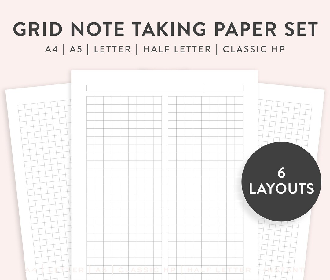 Printable Grid Paper PDF, Grid Sheets, Blank Grid Paper, College ...